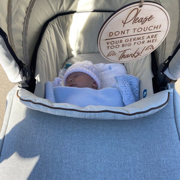 Please Don't Touch Your Germs Are Too Big for Me Sign - Baby Germ Sign ...