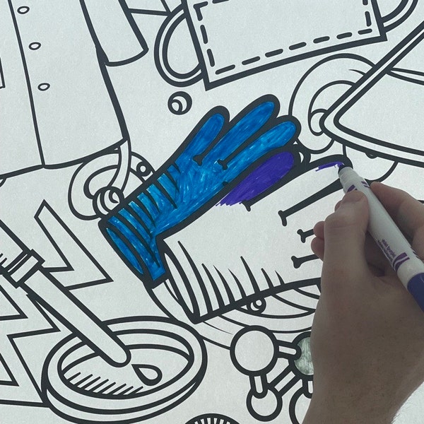 Lab Week 2025 Coloring Poster Let's Glow 2025 Medical Laboratory ...