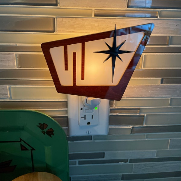 Mid Century Modern "starlite" Night Light | Retro Decor | Atomic Era ...