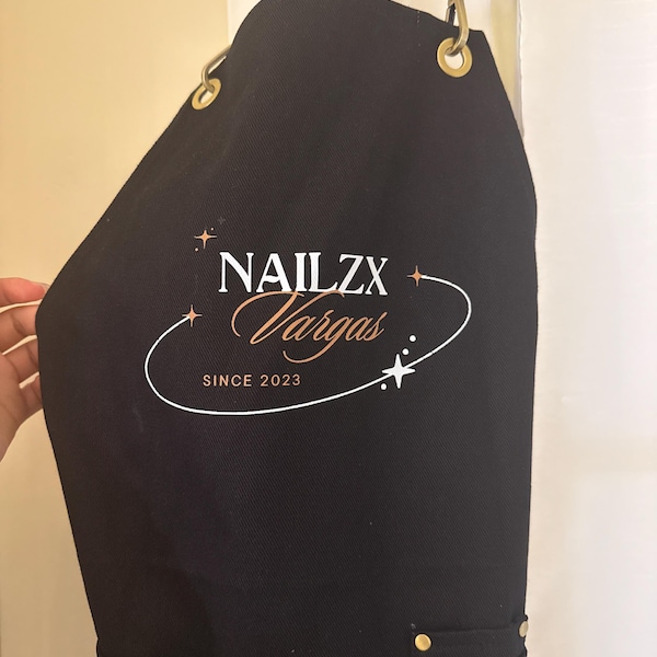 Personalized Water Resistant Cotton Aprons: Salon, Nail Tech, Florist ...