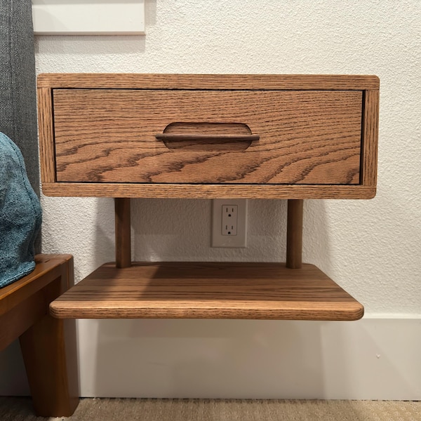 Floating Side Table Woodwork Plan - Woodworking Plan PDF - Night Stand ...