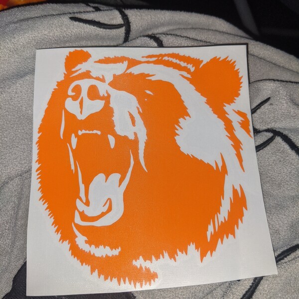 Bear Custom Vinyl Decal Sticker - Choose Your Color - Bear Head Decal ...