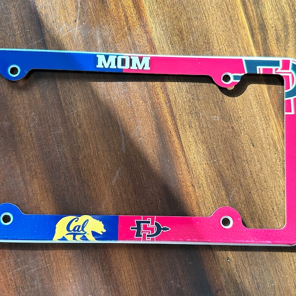Personalized House Divided License Plate Frame, Sports Team, Military ...