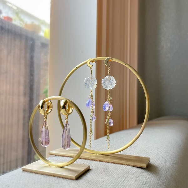 Earring Display Stands, Brass, Set of Three, 80mm, 120mm, 180mm - Etsy