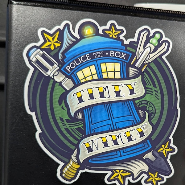 Timey Wimey Sticker, Doctor Who Sticker, the 10th Doctor, the 11th ...