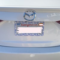 Floral Line Art License Plate Frame Minimalist Floral License Plate ...