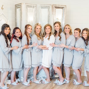 Plus Size Bridesmaid Robe Monogram Robes Satin Robes | Etsy