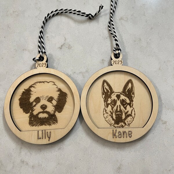 Laser Cut File / Christmas Ornament Digital File / Dog Breed Christmas ...