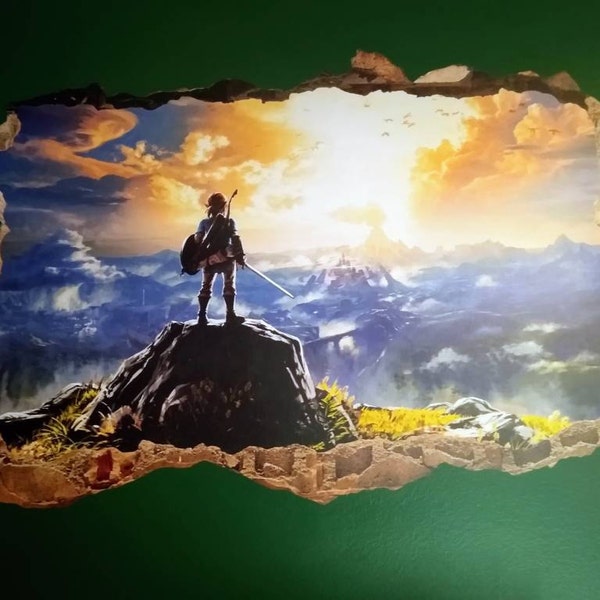 The Legend of Zelda Wall Art Decal Zelda Decor Game Wall Art Video Game ...