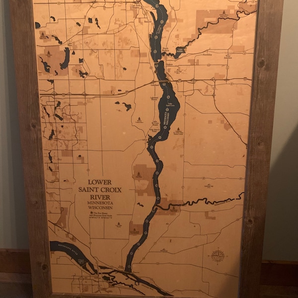 Choptank River Map, Custom Wood Map, Custom Lake Art, 3D Wall Art ...