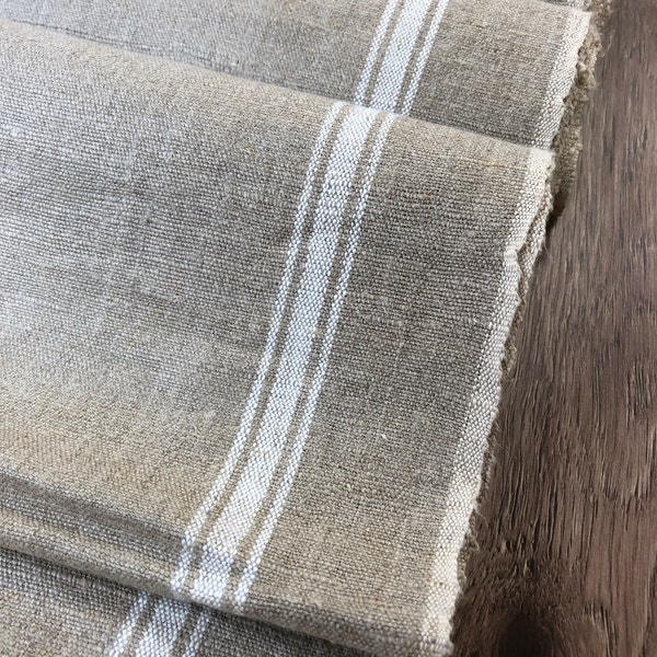 Antique Handwoven Linen Grainsack Sack Feedsack Blue Stripes ...
