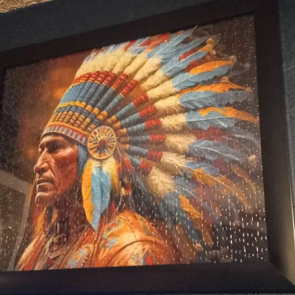 Native American Indian Chief Jigsaw Puzzles Adults Kids 1000+ Pieces ...