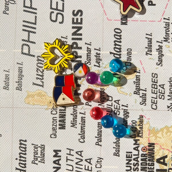 Philippines Heart Sun Enamel Pin, Unique Filipino Gift, Philippines ...