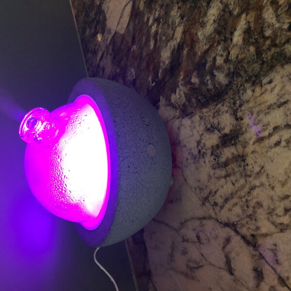 Luna | Glass Dome & White Speckled Concrete Diffuser | Essential Oil ...