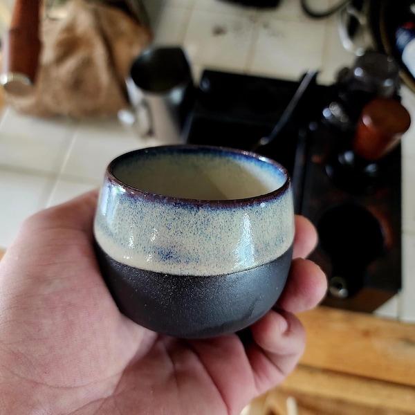 Dripping Style White Clay Brown Glaze Pottery, Handmade Stoneware ...