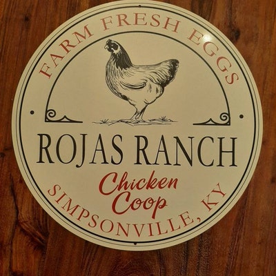 Farm Fresh Eggs Sign, Custom Chicken Sign, Custom Farm Sign, Chicken ...