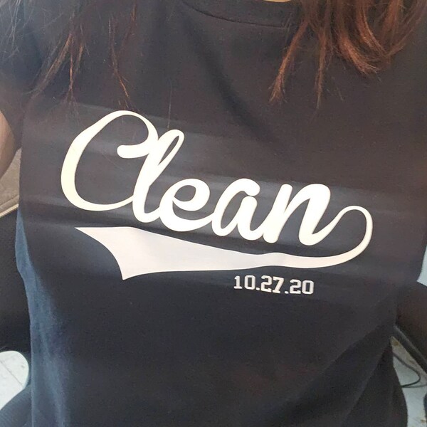 Custom NA Clean Date T-shirt - Narcotics Anonymous Recovery Date - NA ...