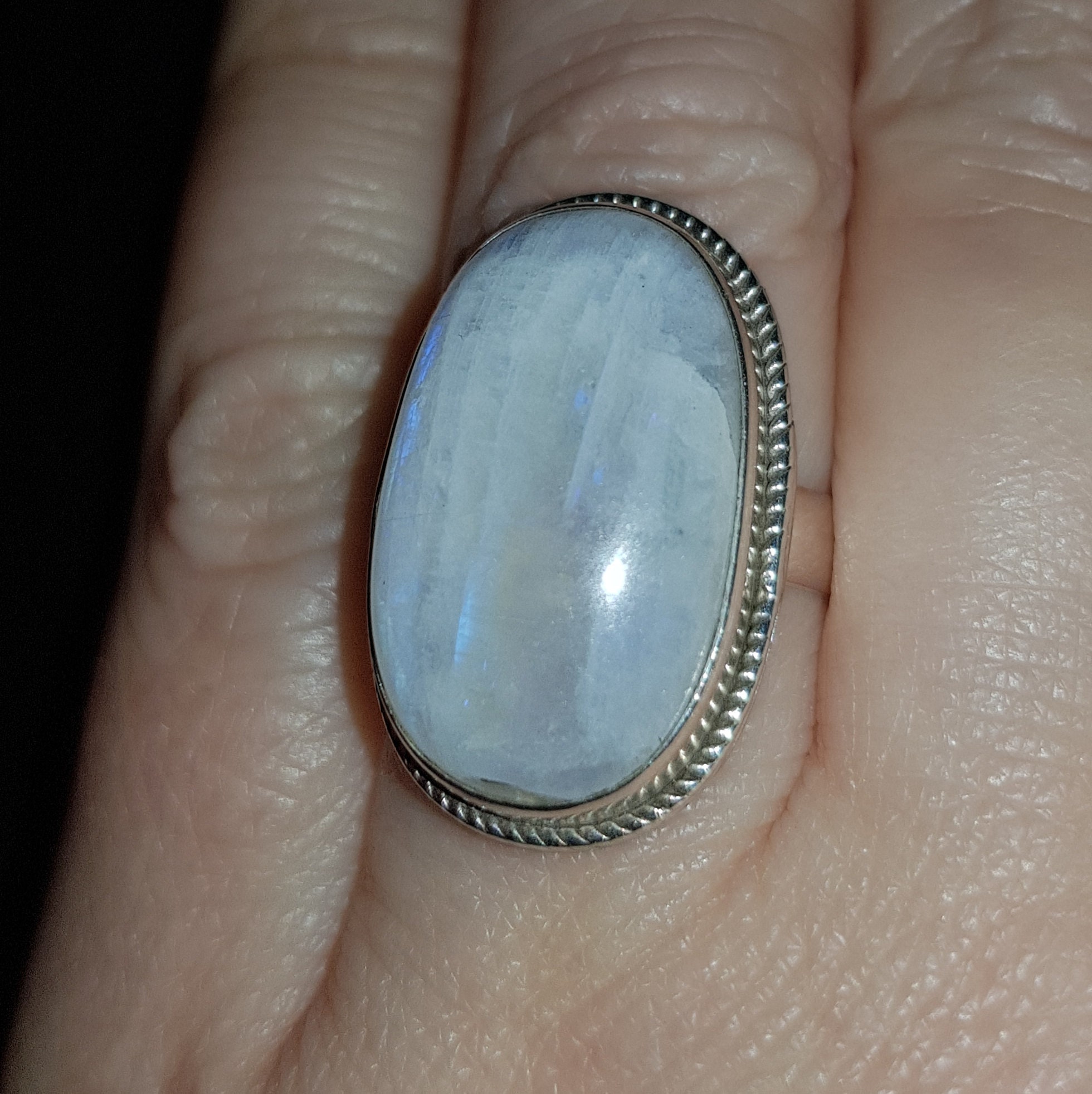 MAGIC MOONSTONE RING - One size - Sterling silver ring - Moon Jewellery ...