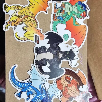 Wings of Fire Stickers Glory / Tsunami / Sunny / Starflight / Clay ...