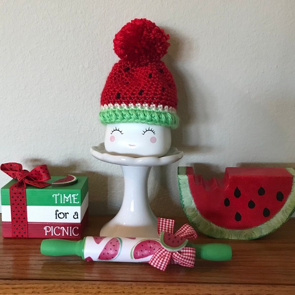 Watermelon Mini Book Stack or Watermelon Mini Rolling Pin/summer Time ...