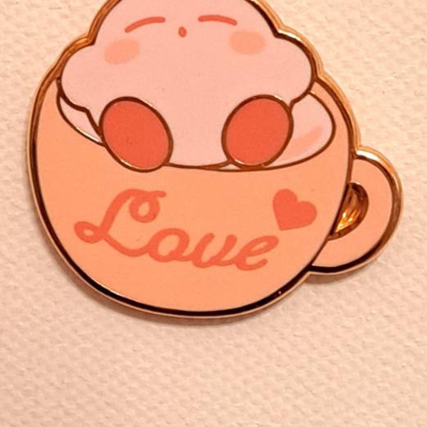 Latte Cup Poyo Hard Enamel Pins - Etsy