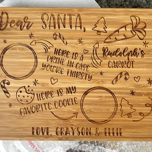 Santa Cookie Board | Santa Cookie | Christmas Eve Tray | Cookie Board ...