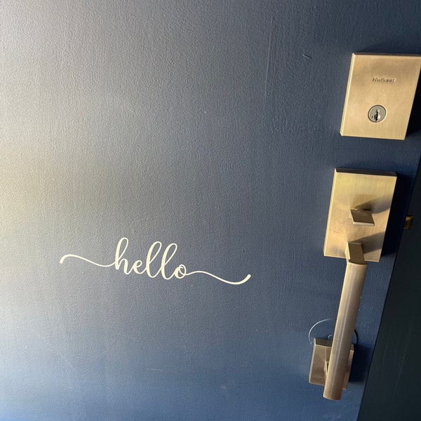 Hello Door Decal - Front Door Decal - Hello Vinyl Decal - Front Door ...