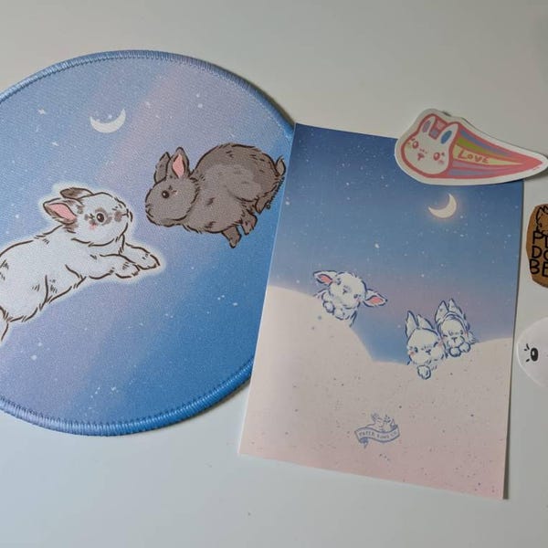 Cosmos Buns | Bunny Rabbit Tote Bag, Canvas Tote Bag - Etsy