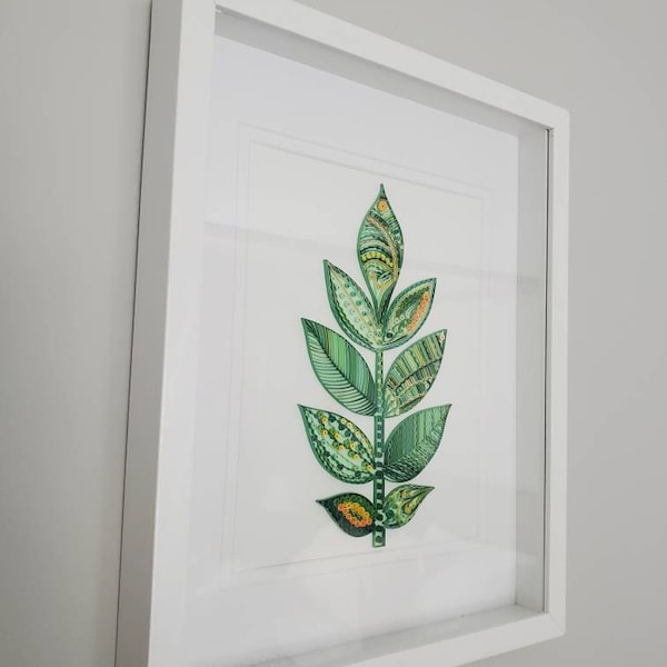 Paper Quilling Cute Lizard, Tropical Lime Green Gecko Reptile Decor ...