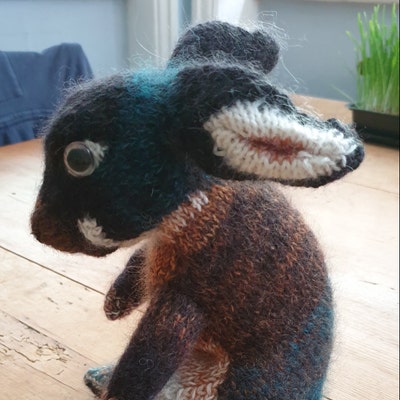 KNITTING PATTERN Black Otter Rex Rabbit - Etsy