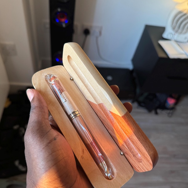 Custom Wood Pen Set, Wood Engraved Pen Holder, Personalized Gift for ...