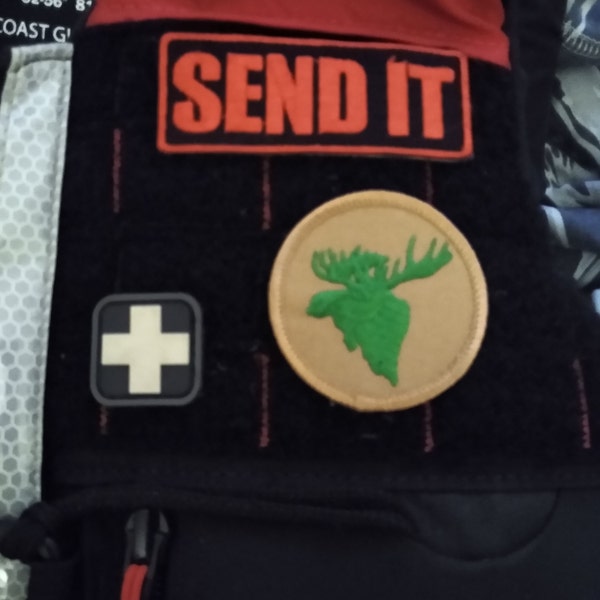 Green Moose Patch - 2 Inch Diameter Embroidered Patch - Etsy