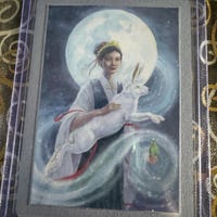 Chang'e Moon Goddess With Jade Rabbit Hare Chinese Mythology Art ...