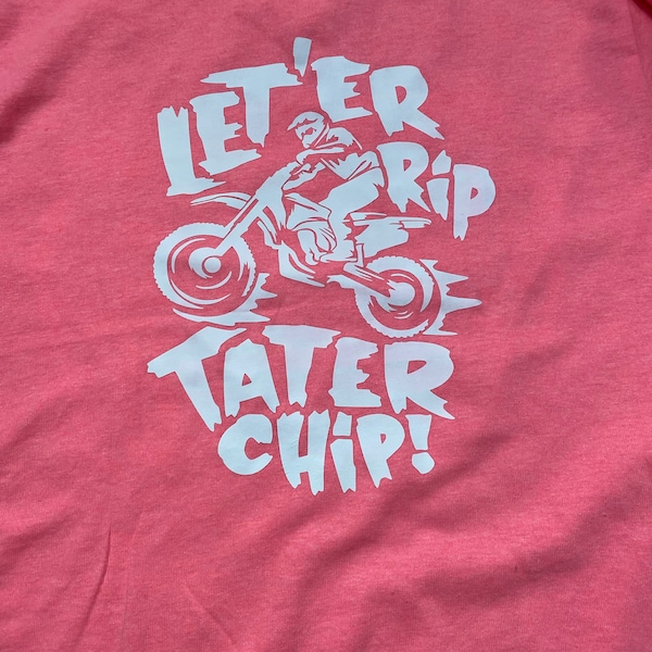 Dirt Bike Svg Clipart Motocross Svg Let Er Rip Tater Chip Iron on Print ...