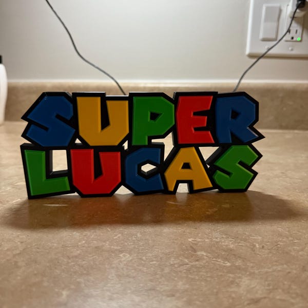 3D Printed Gaming Style Custom Name Plate - Etsy
