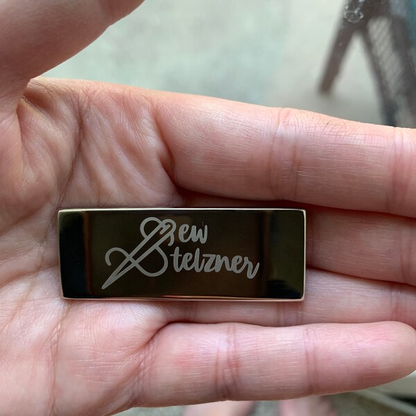 2" Custom Purse Bag Label,52mm X20mm Silver Blank Rectangle Tags With ...