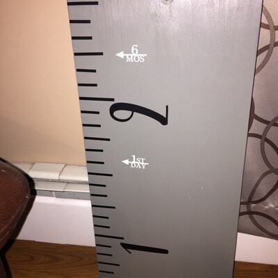 Height Marker for Growth Chart Ruler Vinyl Decal Arrow With Years ...