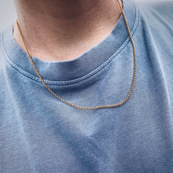 2mm 14kt Gold Filled Rolo Chain - Custom Finished Lengths or by the ...