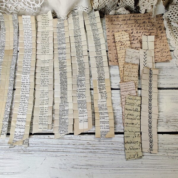 Paper Ruffles Book Paper and Tea Dyed Paper. Ruffled Paper - Etsy