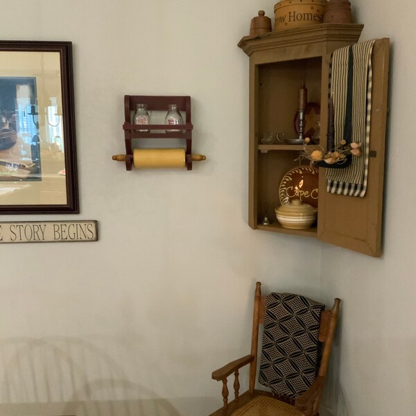 Farmhouse Primitive Rolling Pin Spice Rack / Choose Size and Color ...