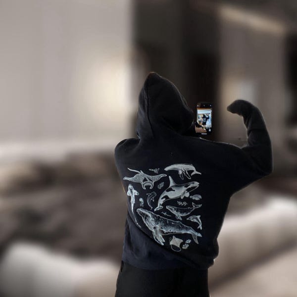 Underwater Sea Animal Vintage Hoodie Gift for Marine Biologist/ocean ...