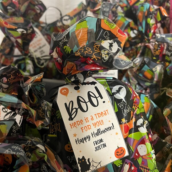 Halloween Favor Tags, Boo Gift Tags, Trick or Treat Favor Tags, Treat ...