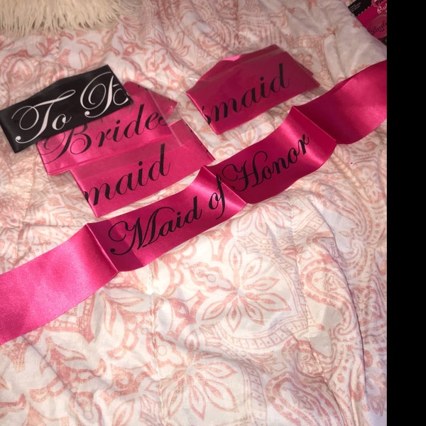 Bride to Be/bridesmaids Sash Set Bridal Sash,team Bride Sash ...
