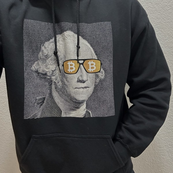 Custom Crypto Hoodie Bitcoin Embroidered Logo, BTC Logo Embroidered ...