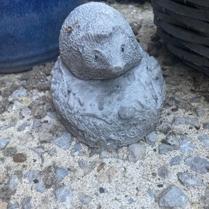 Small Badger on a Rock Stone Garden Ornament Hand Cast 13x7x7 Cms 692 ...