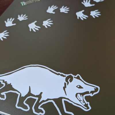 Opossum Tracks Decal Possum Paw Print, Animal Tracks, Wildlife, Vinyl ...