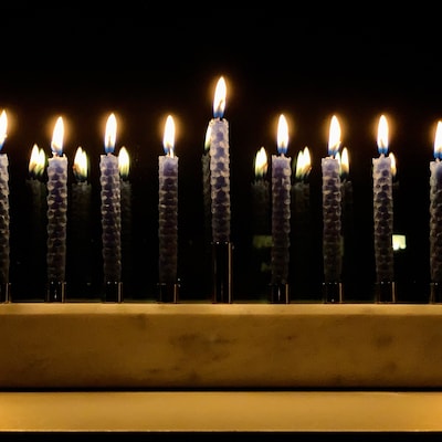 Matte Collection Set of 3 Beeswax Yahrzeit 24 Hour Candles for Yom Tov ...