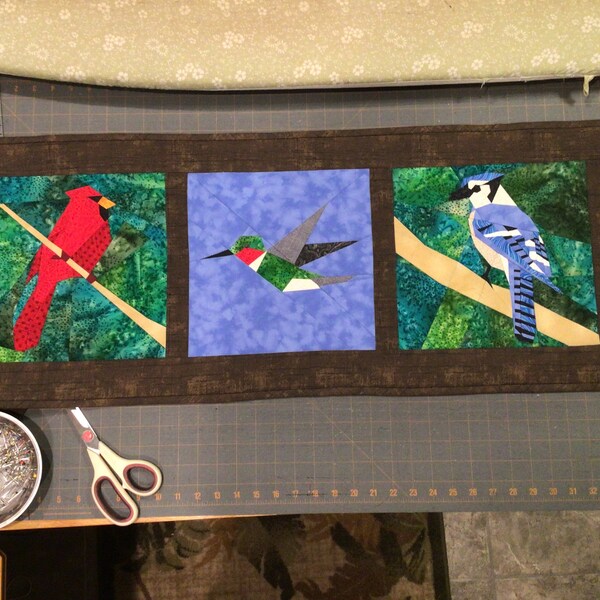 Hummingbird Quilt Block Paper Pieced Pattern - Etsy Canada