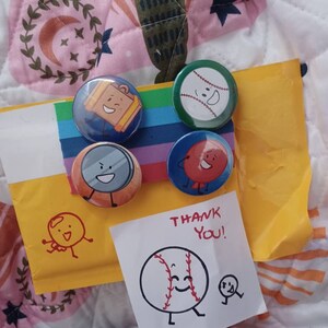 BFDI Battle for Battle for Dream Island Bfb Object Show Pins - Etsy