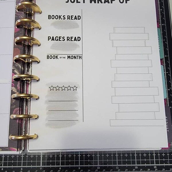 Genre Reading Pixel Digital Download Printables Happy Planner Classic Big